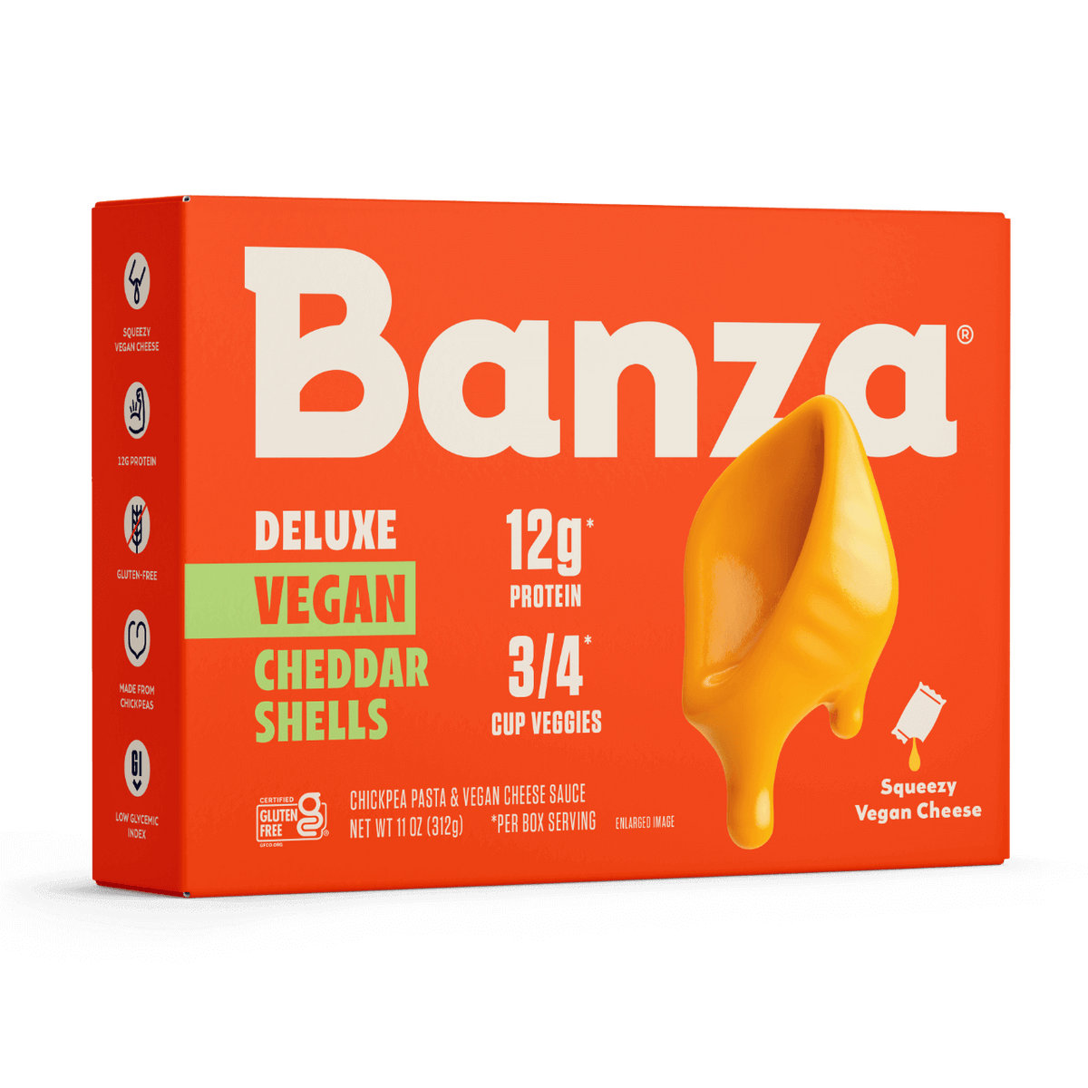 Vegan Deluxe Shells Pasta – Creamy Cheddar | Banza