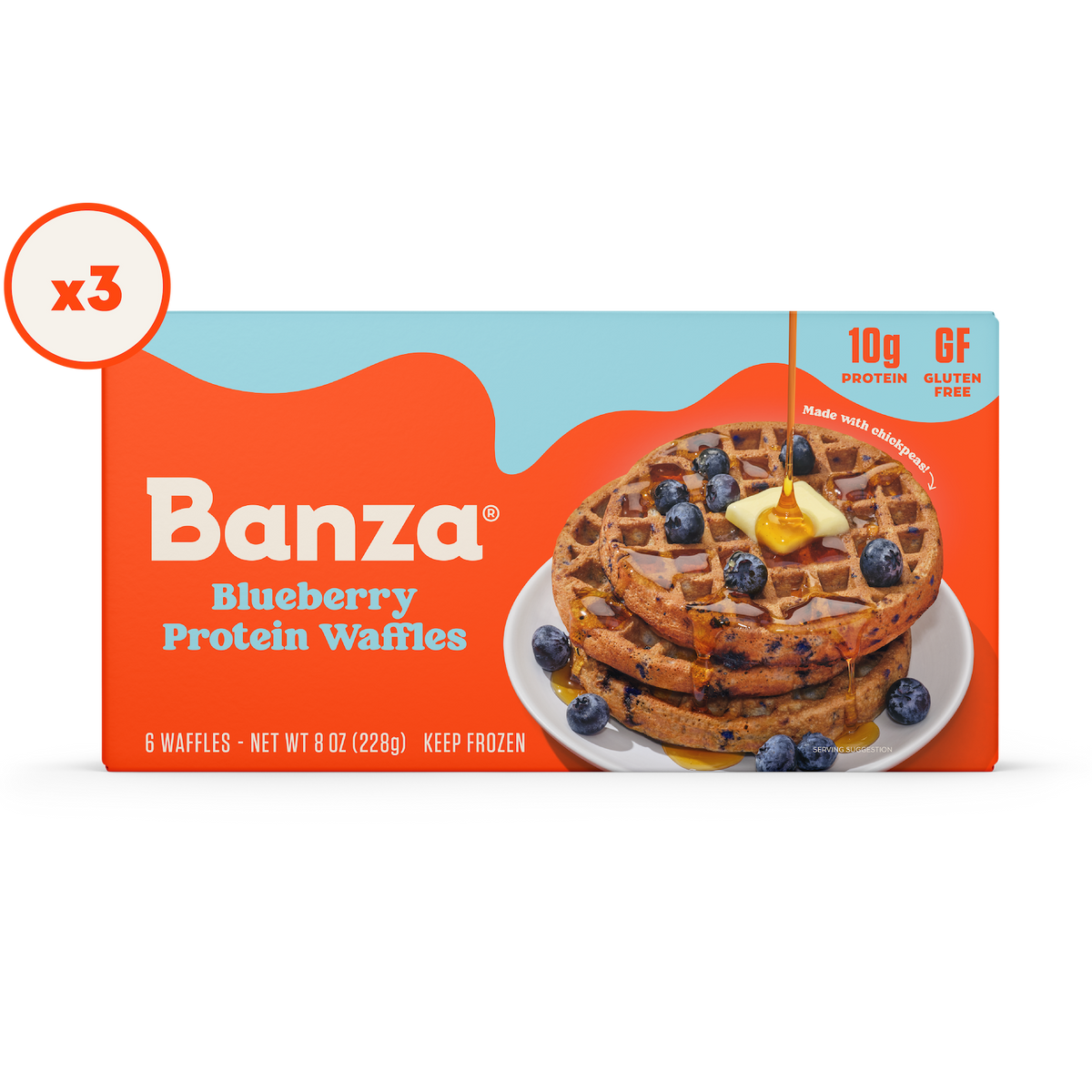 Blueberry Protein Waffles